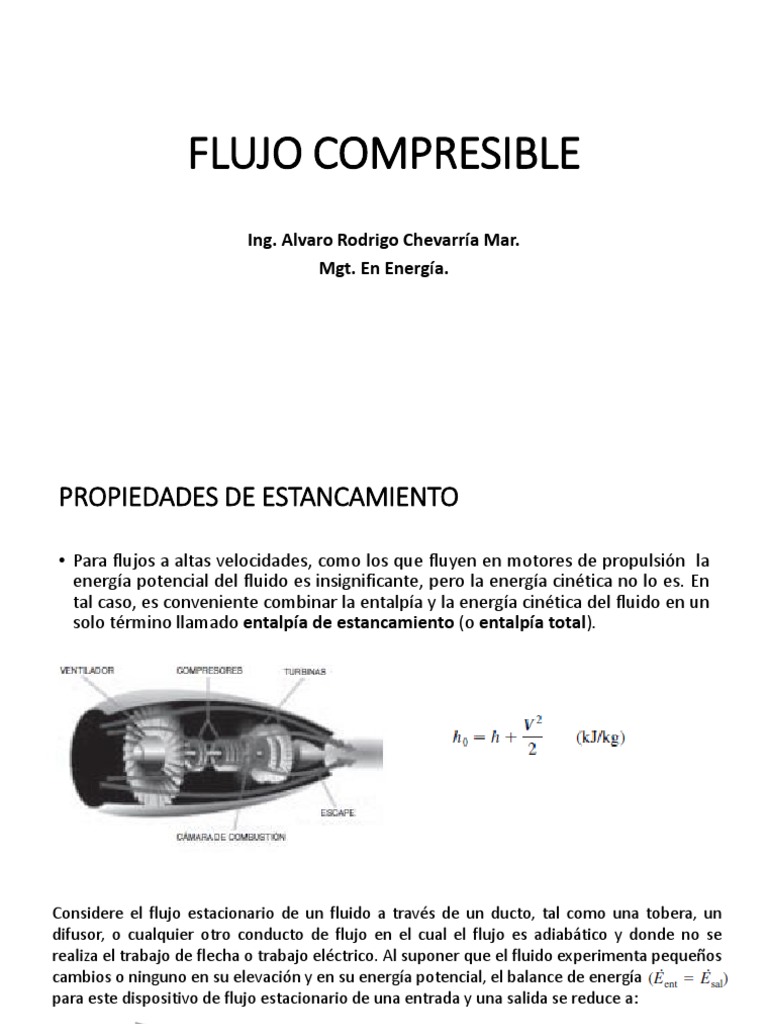 Análisis del flujo compresible en toberas convergentes y convergente ...