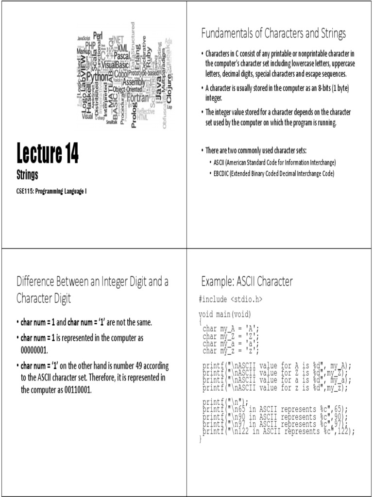 Lec 14 Pdf Pdf Integer Computer Science String Computer Science