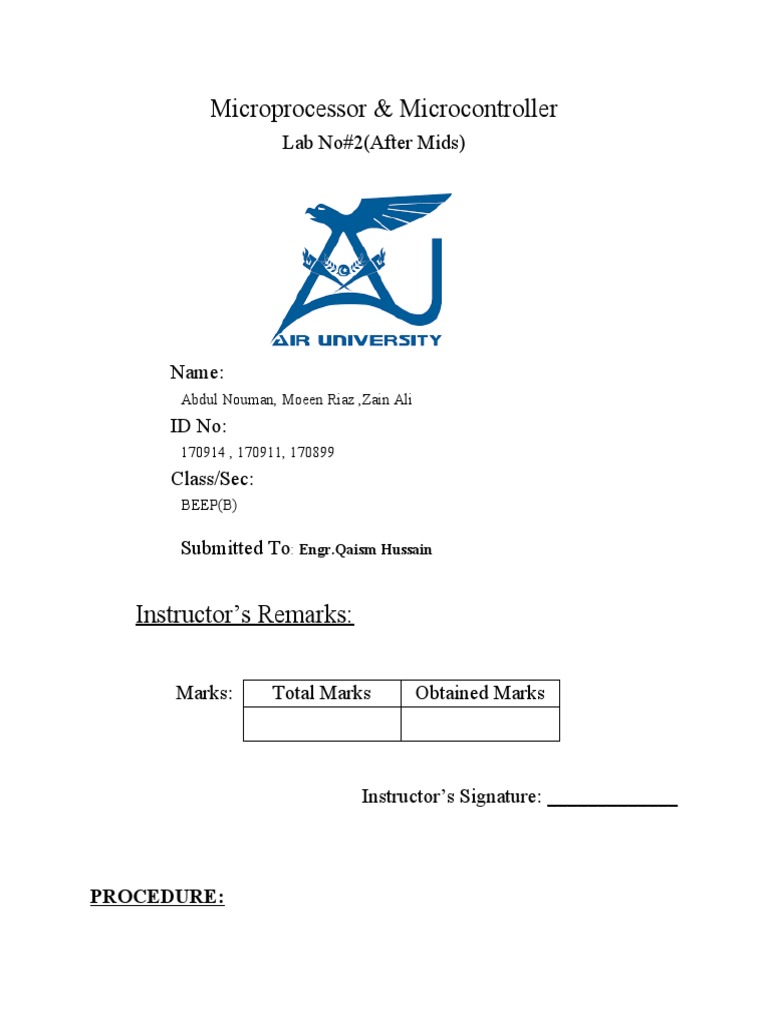 Micro Lab 2 (AM) | Download Free PDF | Subroutine | Classes Of Computers