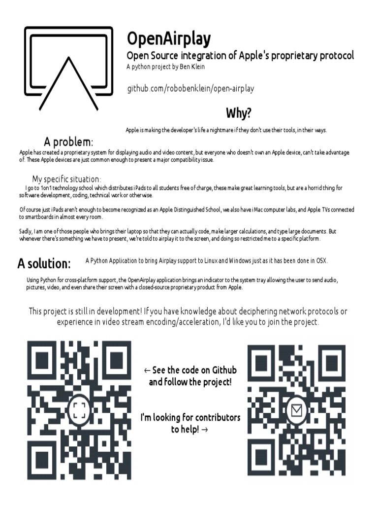 A Problem:: Open Source Integration of Apple's Proprietary Protocol | PDF