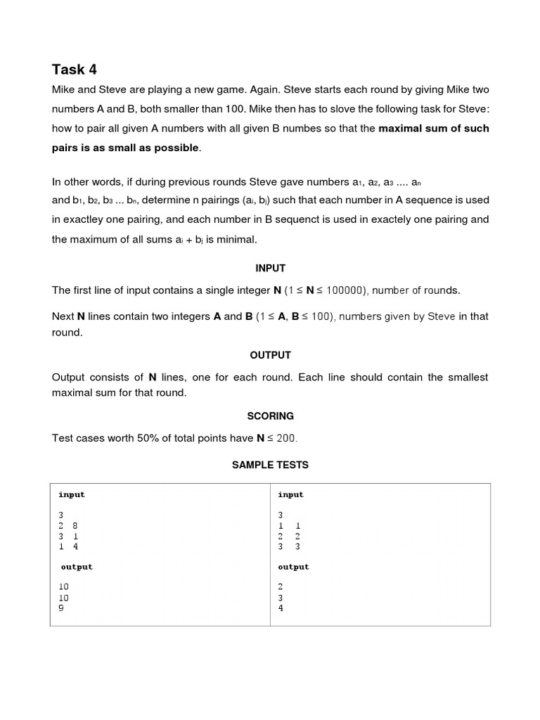Optimal Pairing Game Strategy | PDF