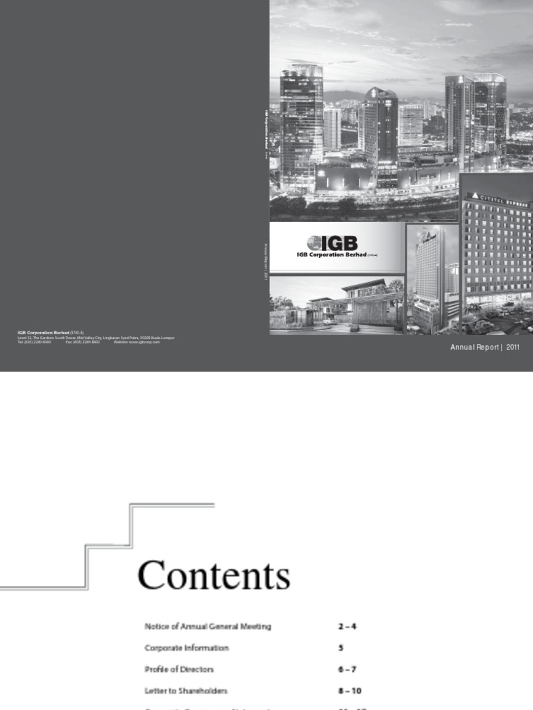 Igb Ar2011 | Download Free PDF | Real Estate Investment Trust | Proxy ...