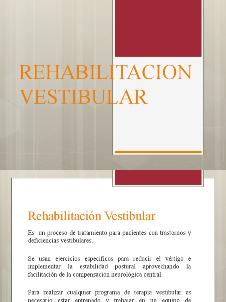 Ejercicios de Rehabilitación Vestibular | PDF | Especialidades Medicas ...