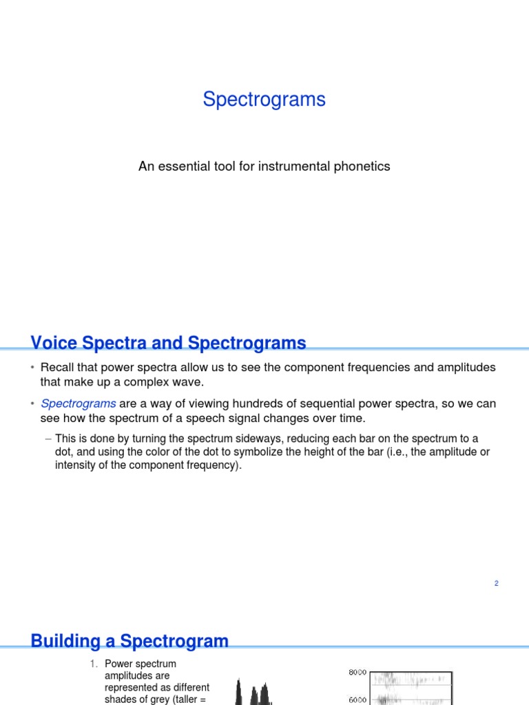 How To Read A Spectrograms (Course3) | PDF | Spectrum | Vowel