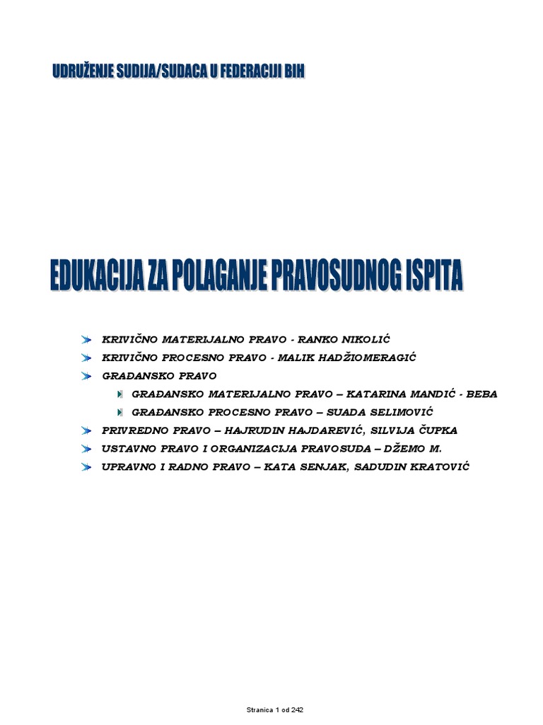 Nova Skripta Za Pravosudni | PDF