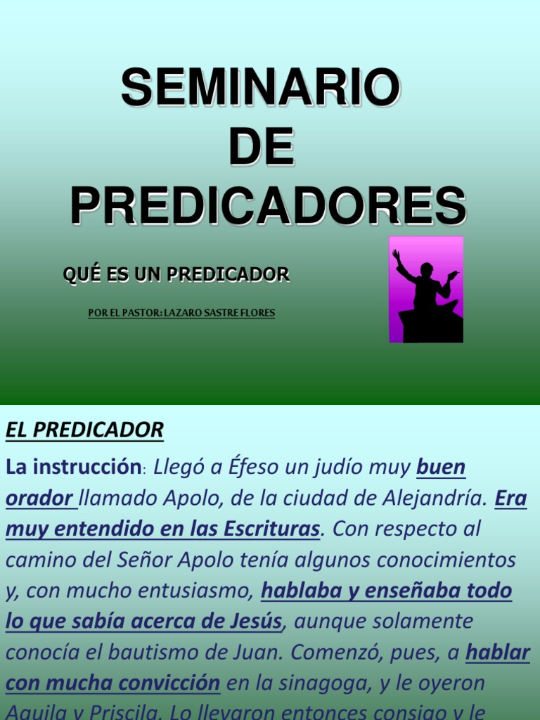 Qué Es Un Predicador | PDF | Sermón | Homilética