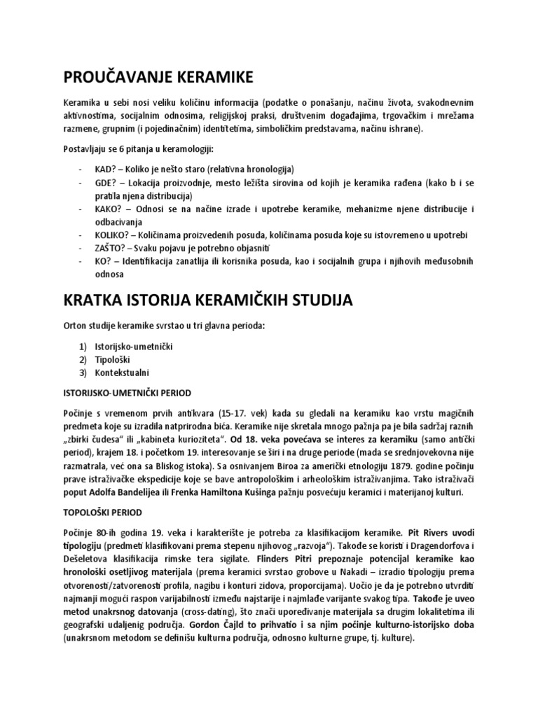 Studije Keramike - Skripta | PDF