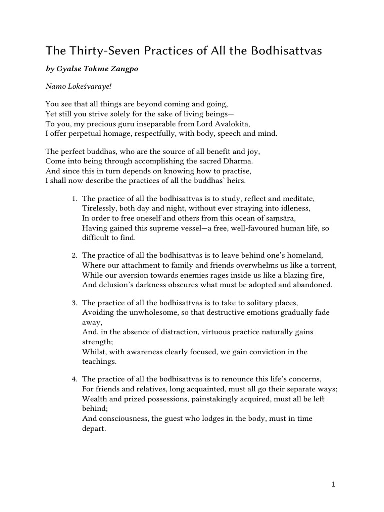 Bodhisattva Practices Guide | PDF | Bodhisattva | Gautama Buddha