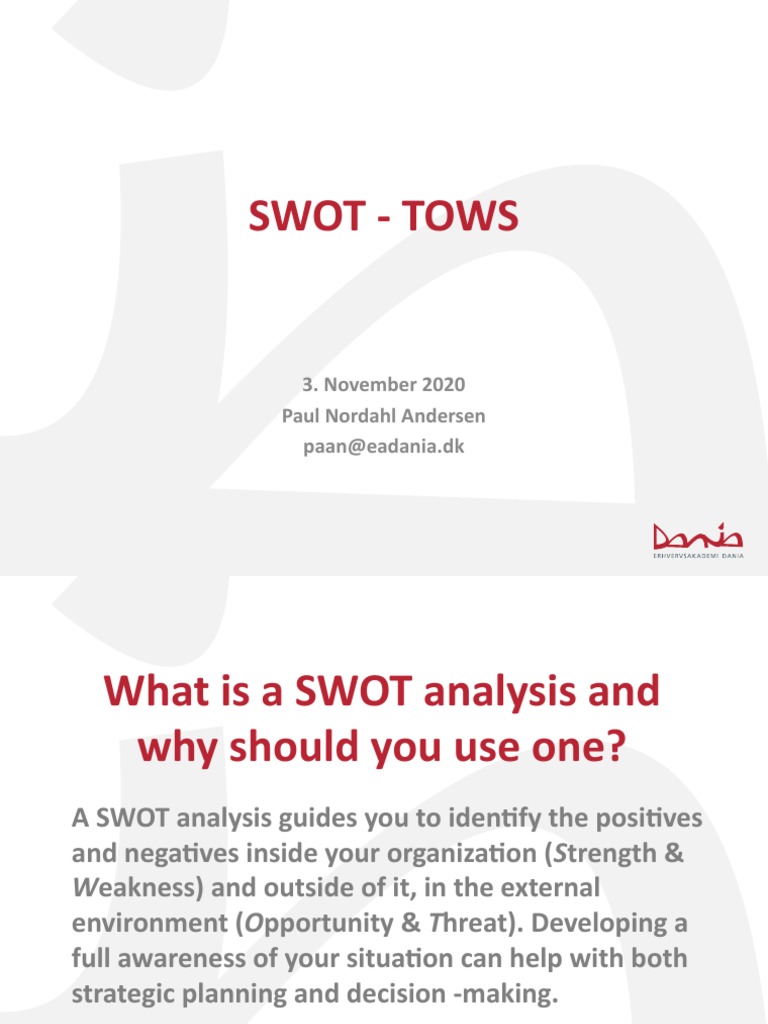 Swot Tows | Download Free PDF | Swot Analysis | Policy