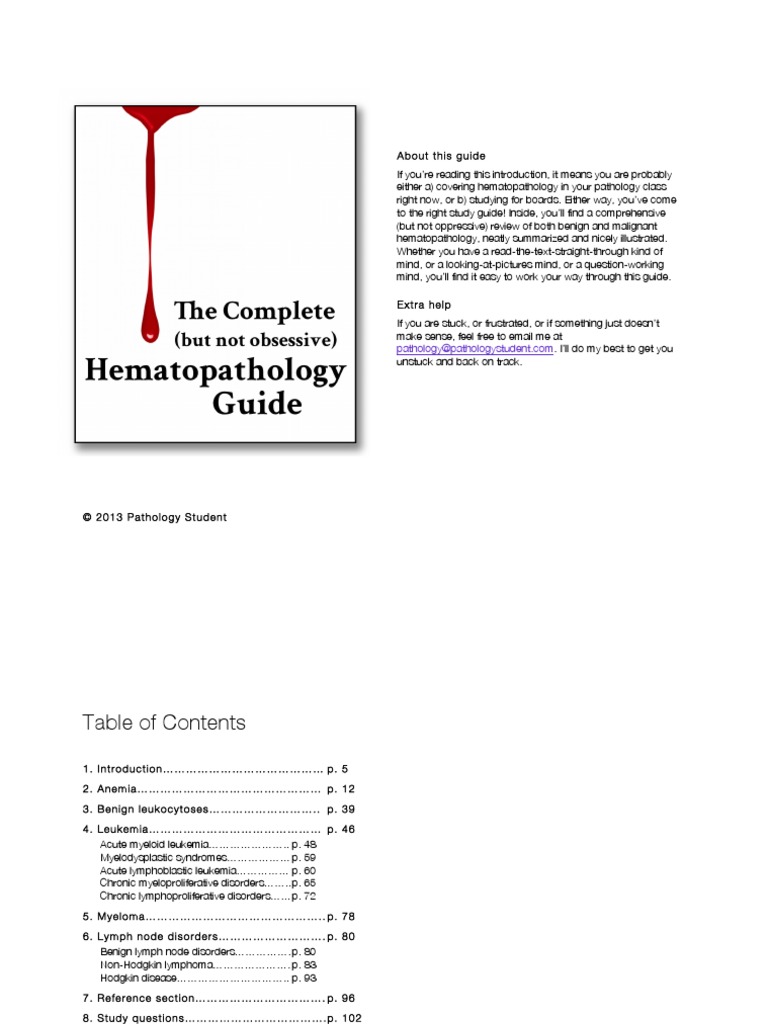 The Complete Hematopathology Guide Web Sample Long1 PDF | PDF ...