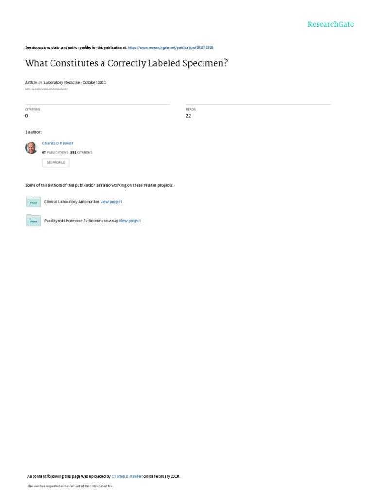 Standardizing Specimen Labeling: A New Approved Standard Provides ...