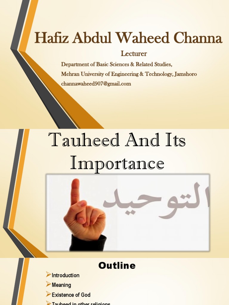 Tauheed and Its Importance PDF | PDF | Tawhid | God In Islam