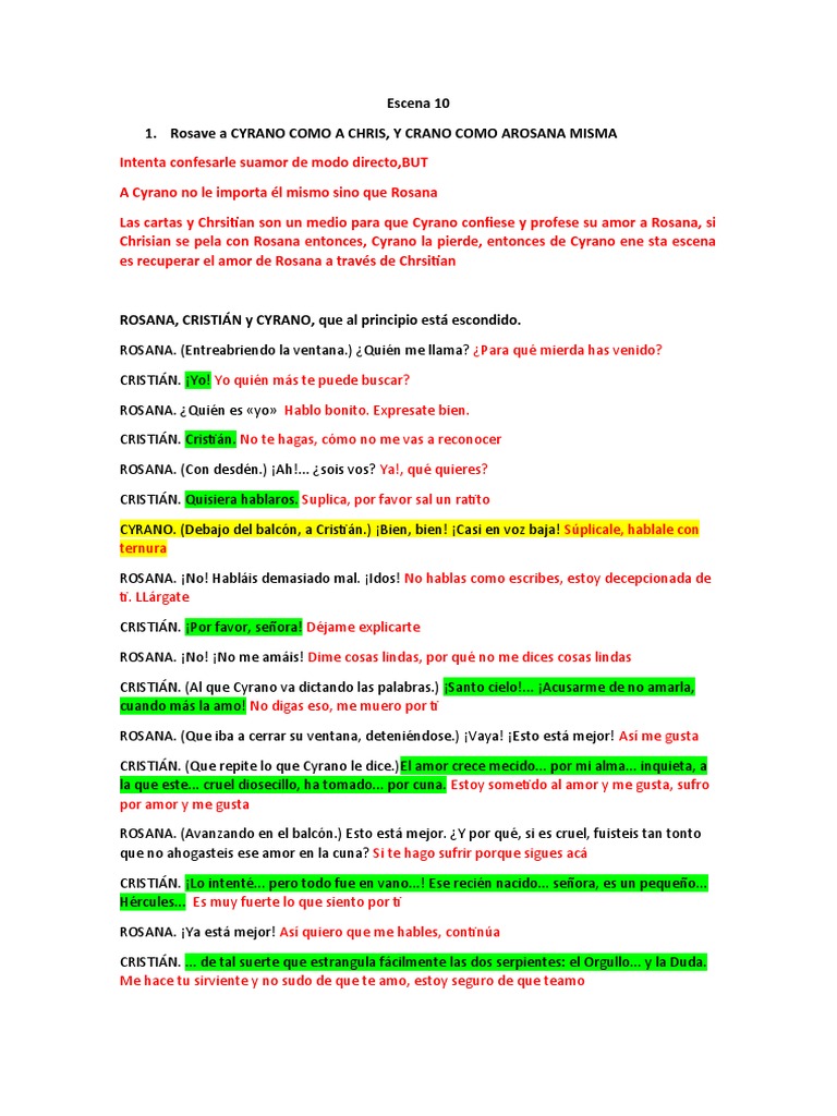Cyrano confiesa su amor oculto | PDF | Amor | Science