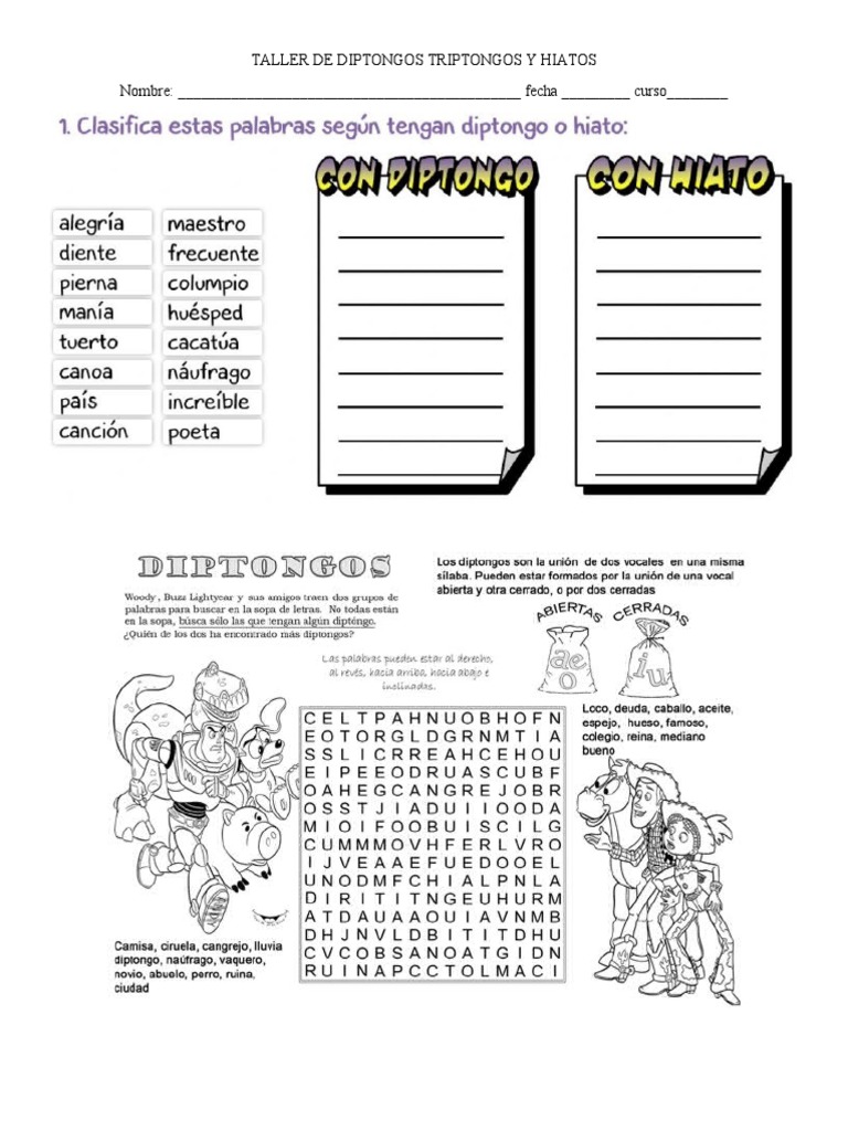 Guía práctica sobre la clasificación y pronunciación de diptongos ...