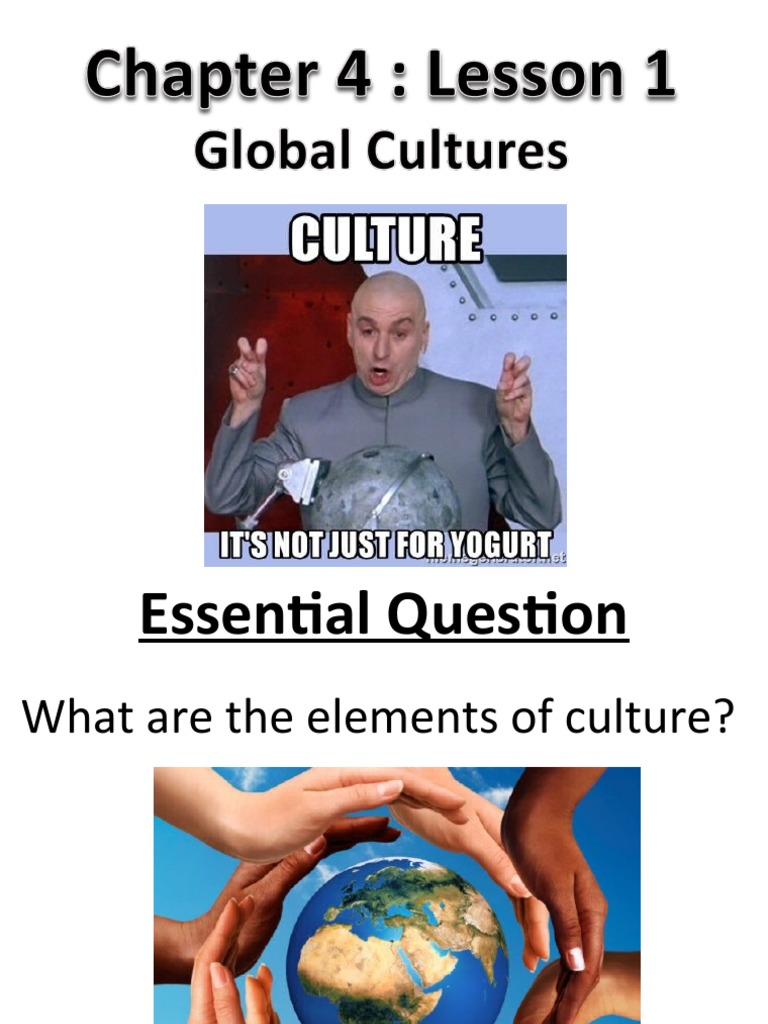 Chapter 4 Lesson 1 Global Cultures | Download Free PDF | Value (Ethics ...