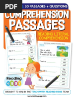 Kindergarten Reading Workbook | PDF | Sentence (Linguistics) | Worksheet
