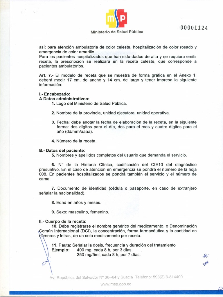 Receta MSP PDF | PDF