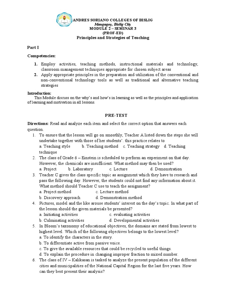 Module 2 Seminar 3 | PDF | Learning | Teachers