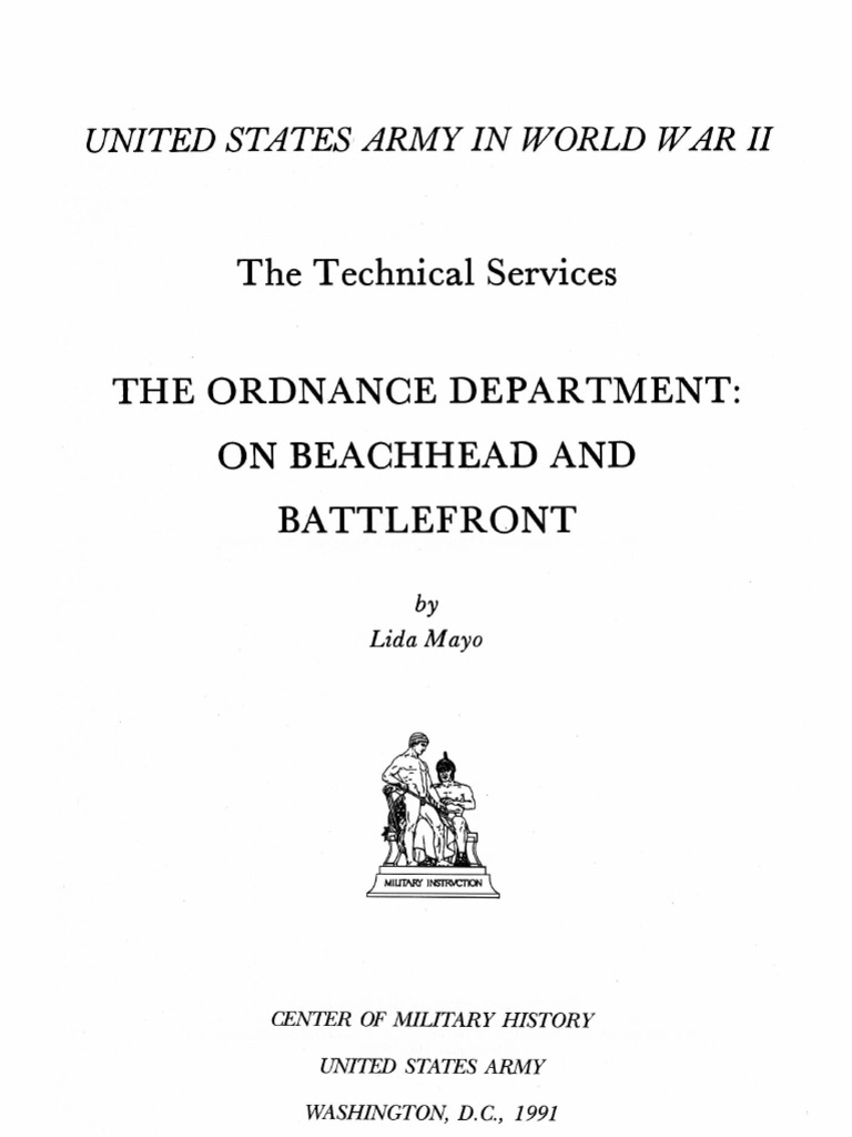 Ordnance Department On The Beachead and Battlefront | PDF | Ordnance ...