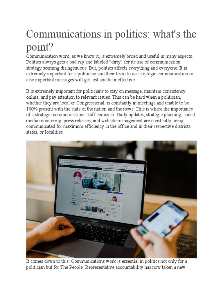Communications in Politics | PDF | Public Relations | News