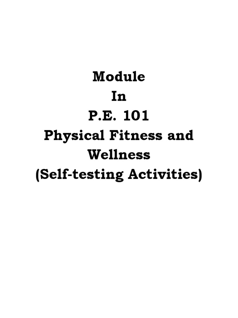 Physical Education Module | PDF | Physical Fitness | Body Mass Index