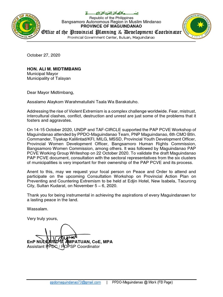 Communication For Municipality of Talayan-1 | PDF | Social Science