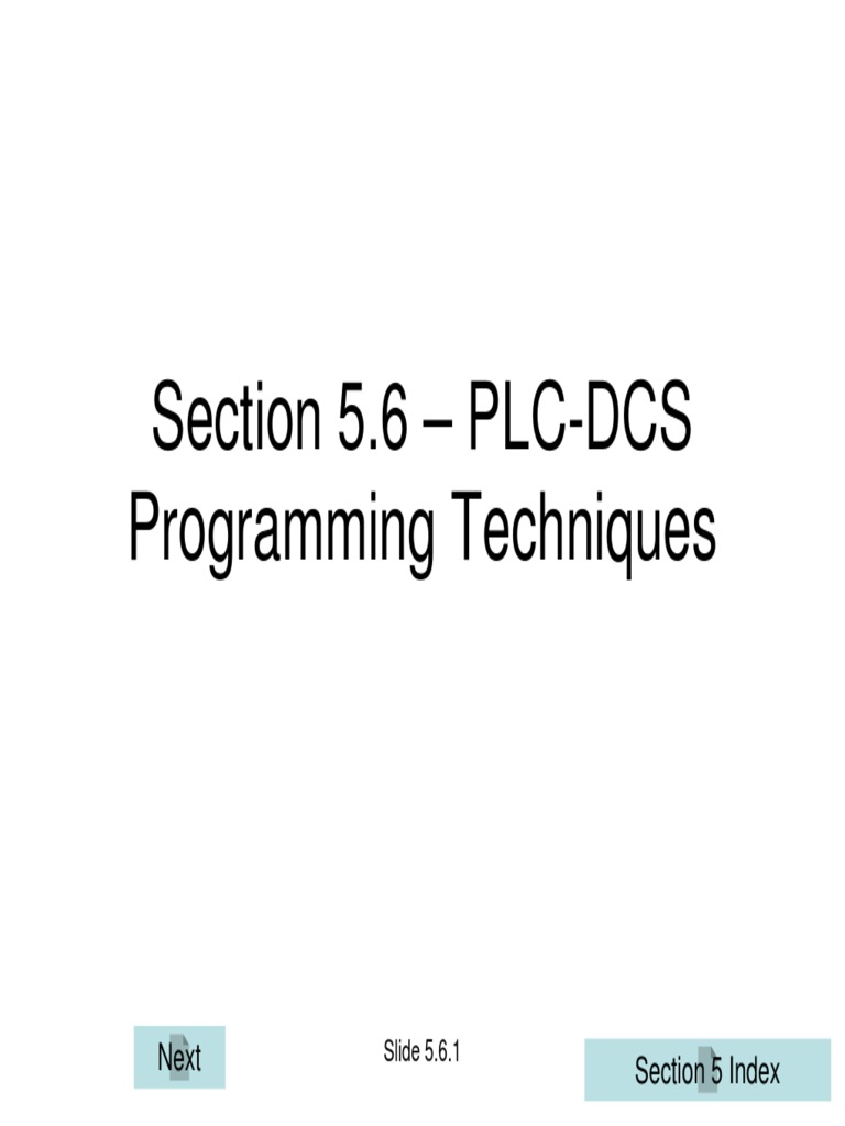 Section 5.6 - PLC-DCS Programming Techniques | PDF | Programmable Logic ...