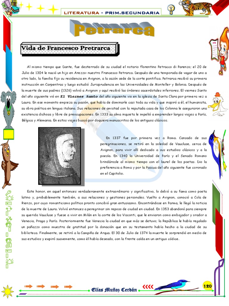 Vida y Obra de Francesco Petrarca | PDF | Poesía