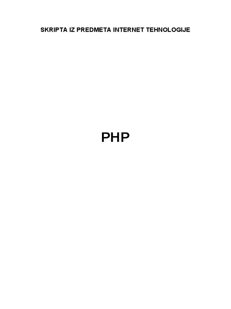 PHP Skripta | PDF