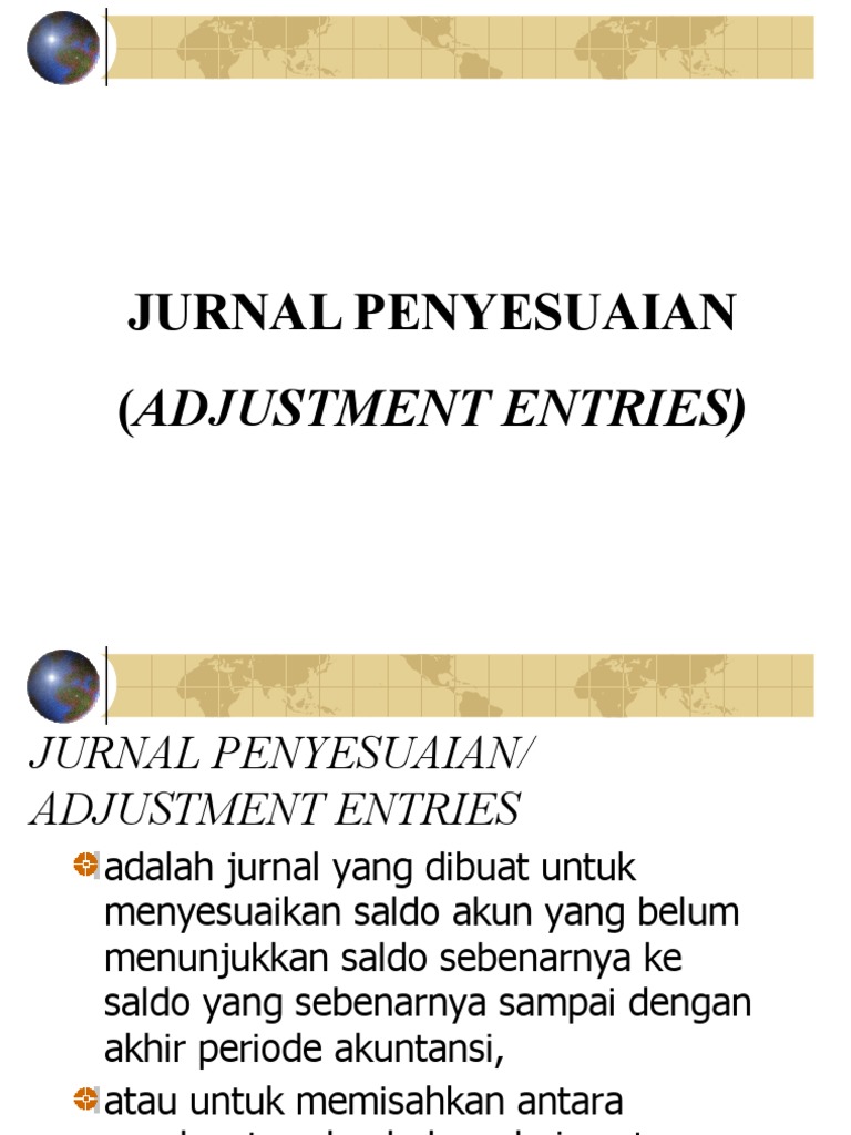 Materi Jurnal Penyesuaian Perusahaan Jas | PDF