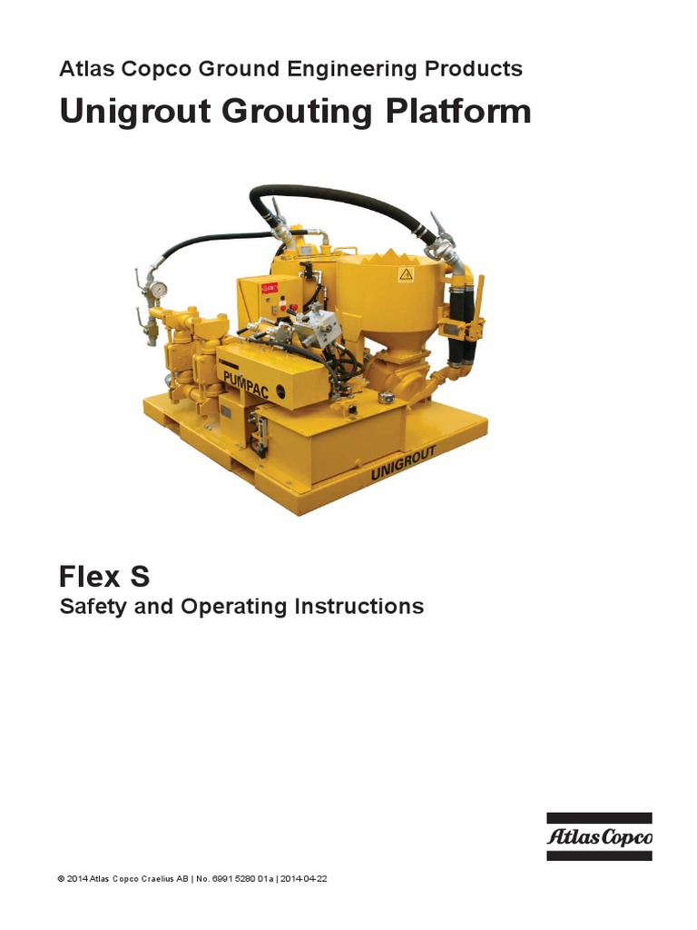 Safety and Operation Instr 6991 5280 01a Unigrout Flex S | PDF | Valve | Safety
