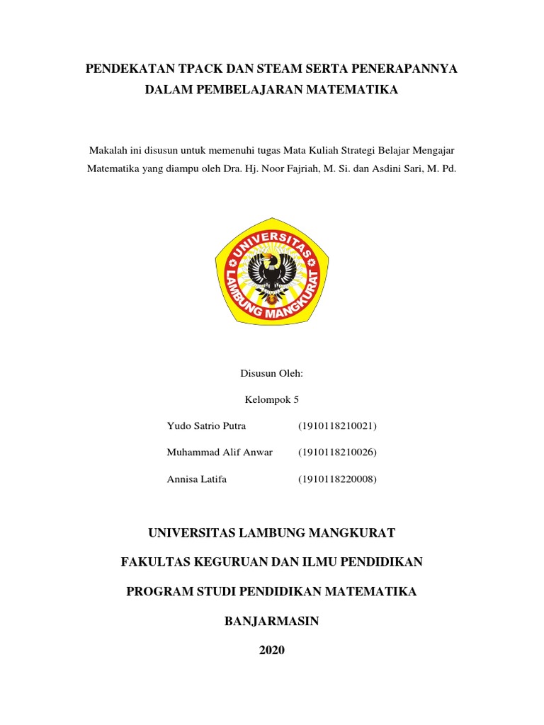 SBMM - Kelompok 5 - Pendekatan Tpack Dan Steam PDF | PDF