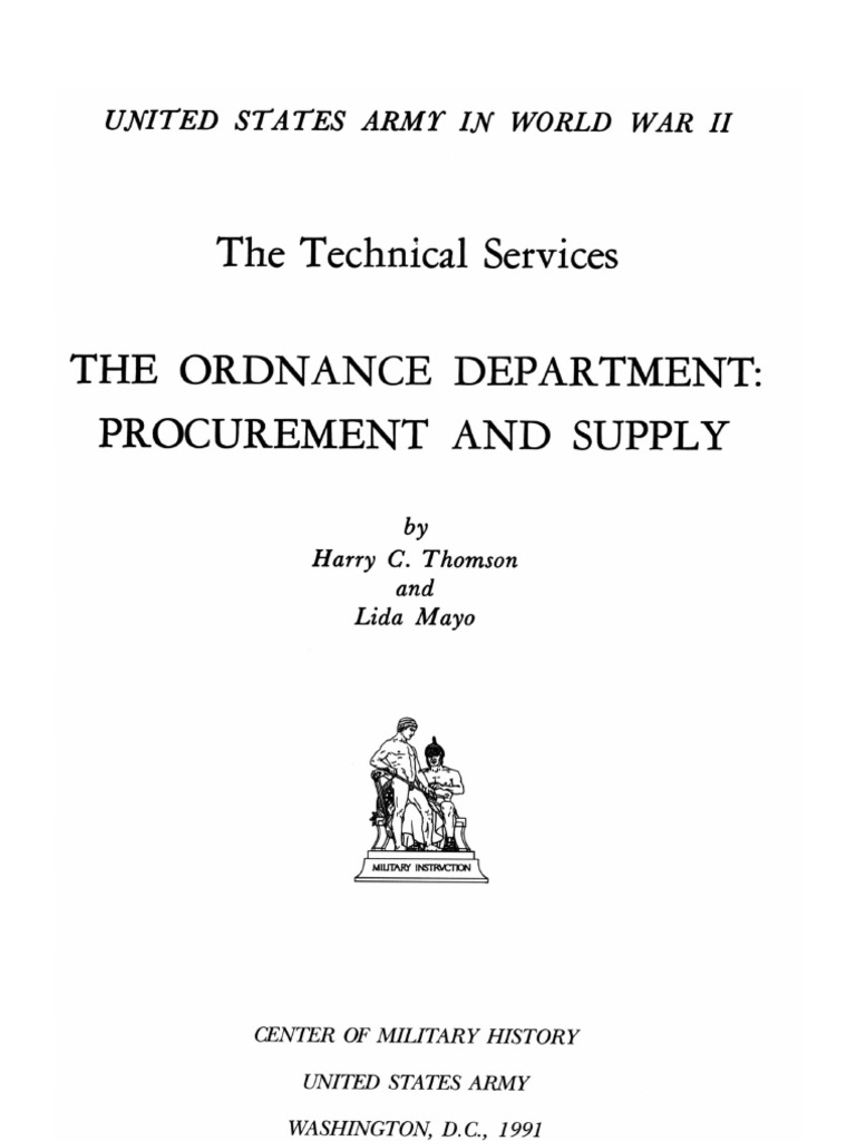 Ordnance Department Procurement | PDF | Ordnance Corps (United States ...
