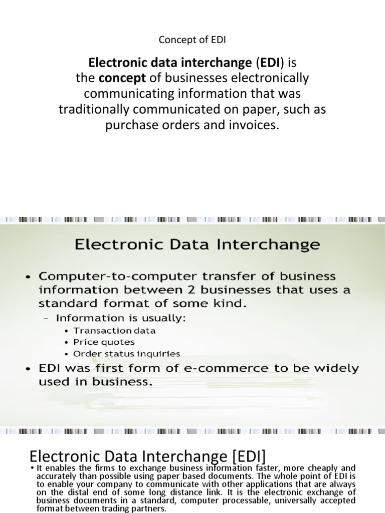 Chapter-3 Electronic Data Interchange (EDI) | PDF | Electronic Data Interchange | E Commerce