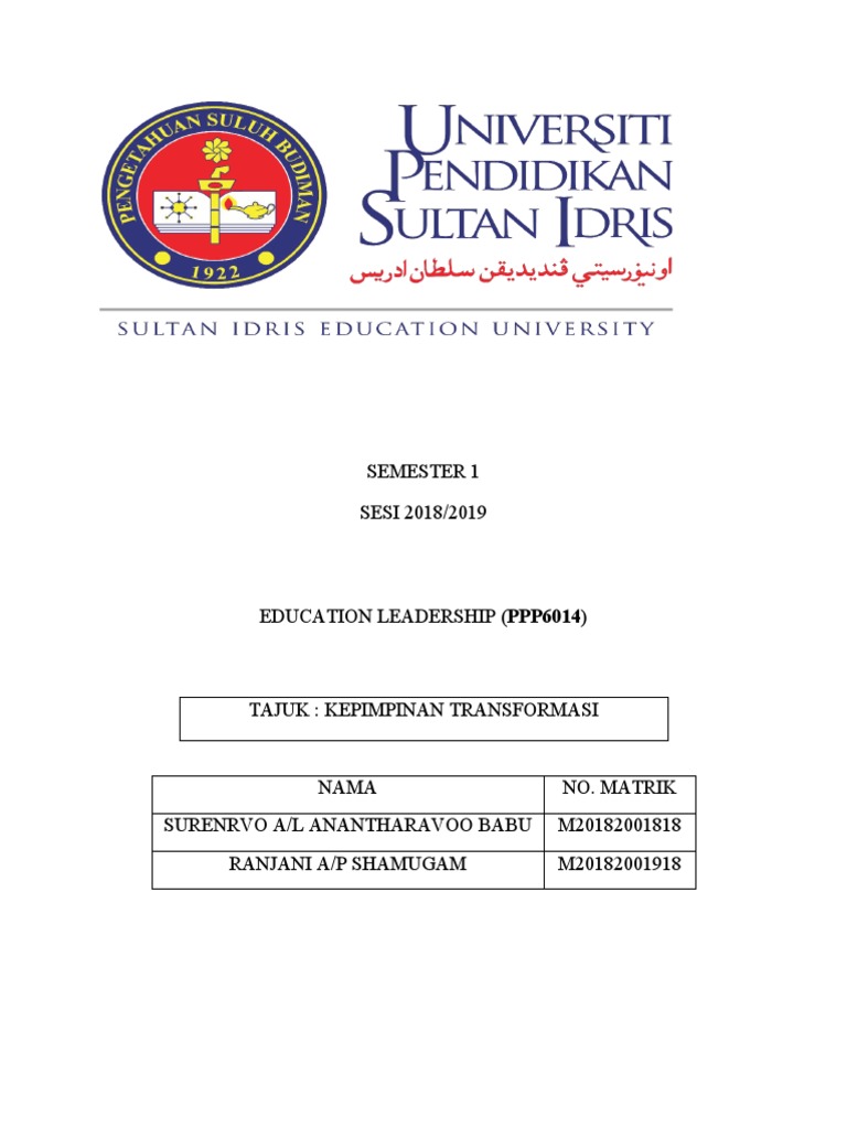Kepimpinan Transformasi - Full Assignment | PDF