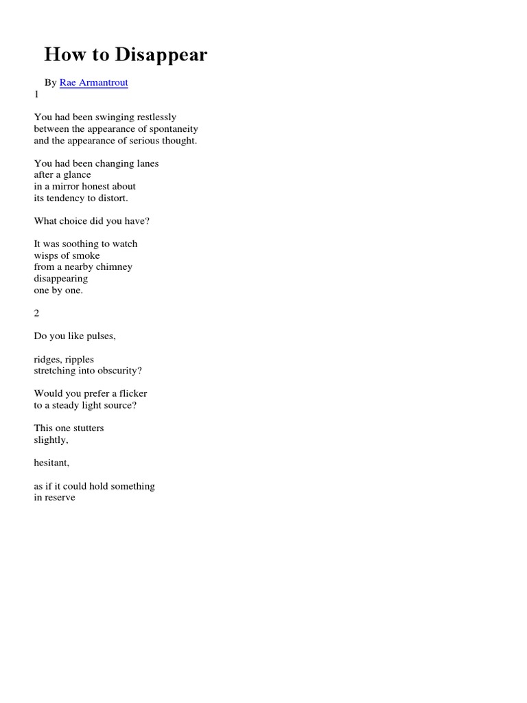 How To Disappear PDF | PDF