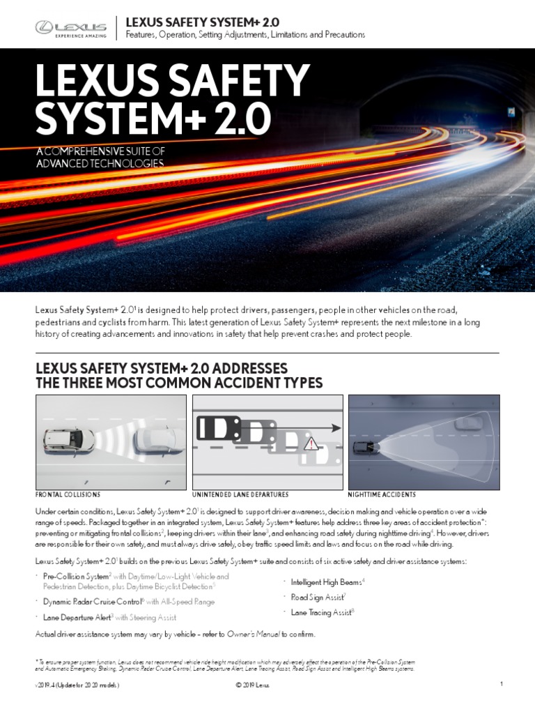 Lexus Safety System+ 2.0 Addresses The Three Most Common Accident Types ...