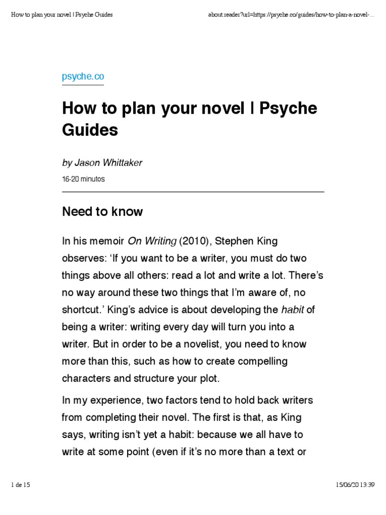 How To Plan Your Novel | PDF | Narration | Books