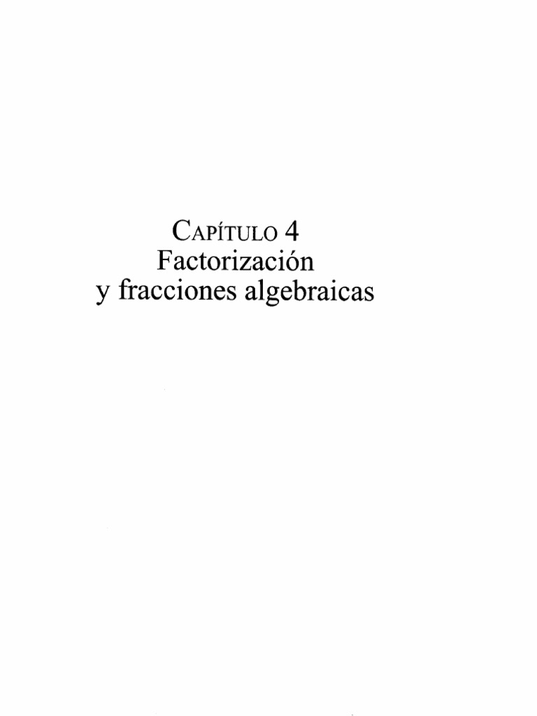 Factorización y Fracciones Algebraicas | PDF | Factorización | Fracción (Matemáticas)