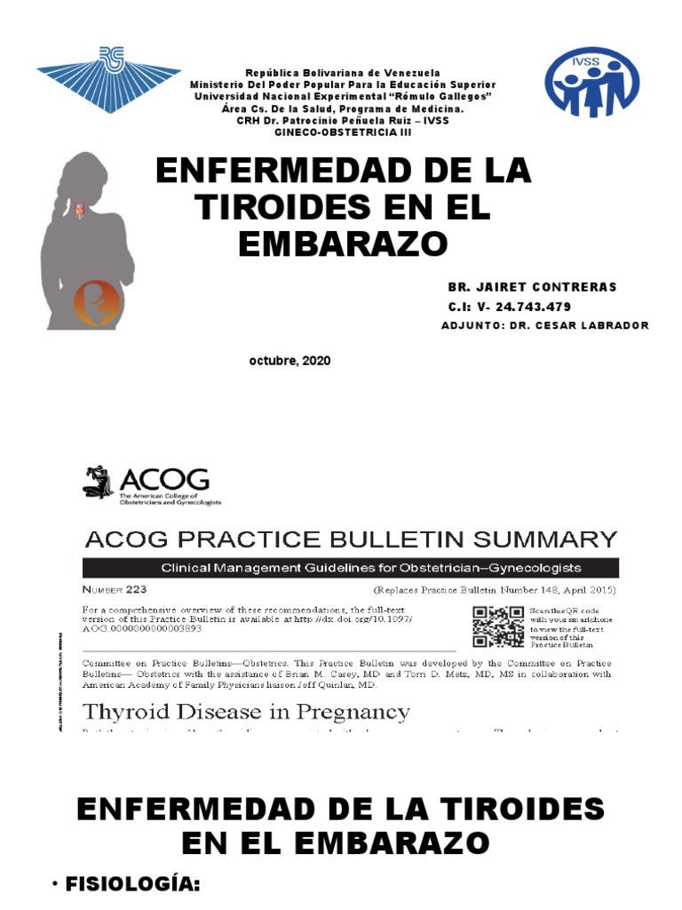 Enfermedades de Tiroides en el Embarazo | PDF | Hipertiroidismo | Tiroides