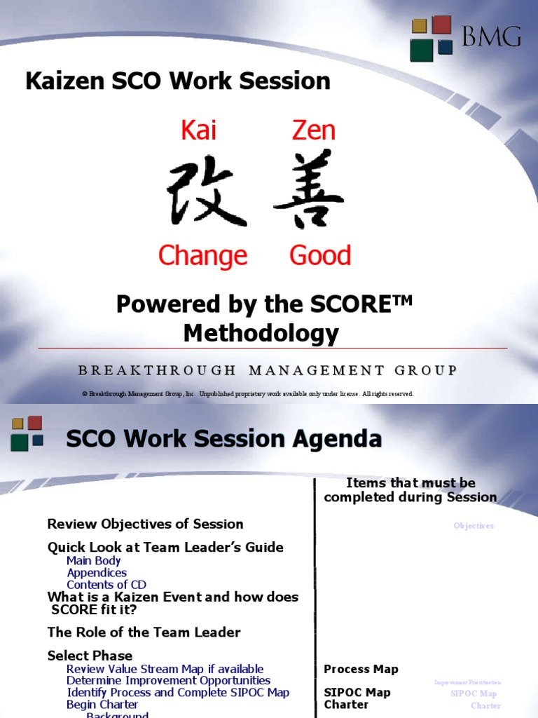 Kai Zen: Kaizen SCO Work Session | PDF | Business
