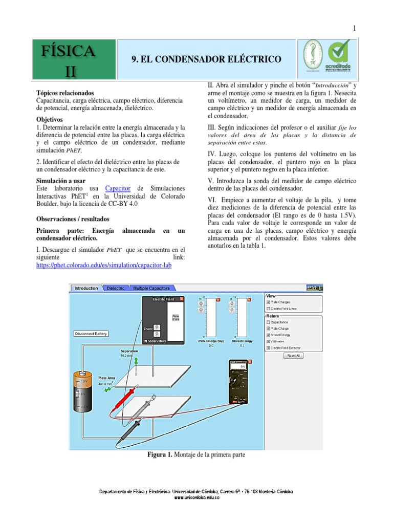 Simulación de Capacitores Eléctricos | PDF | Capacidad | Condensador