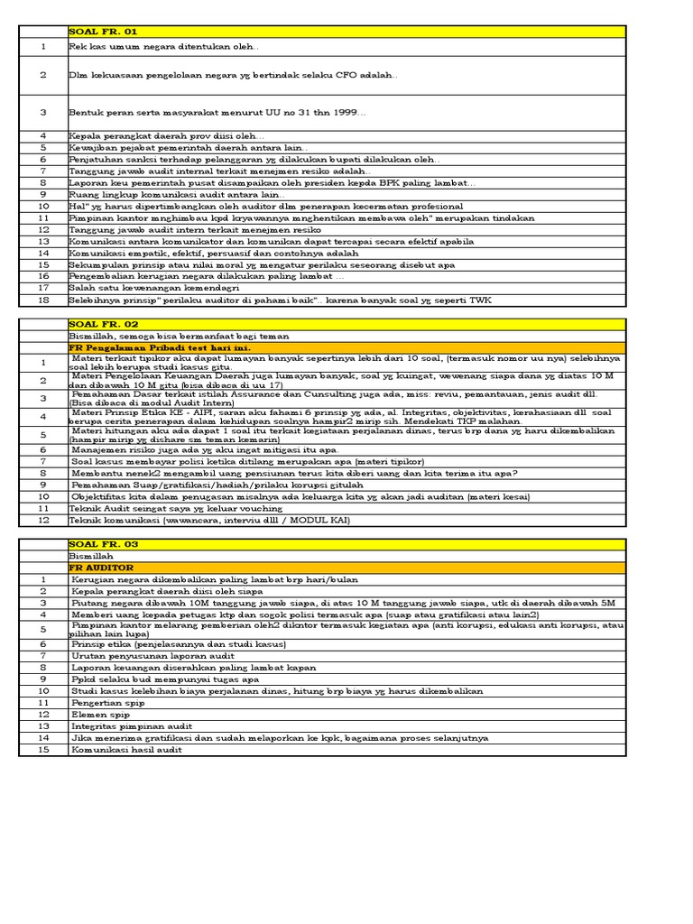 Kisi Kisi FR SKB New | PDF