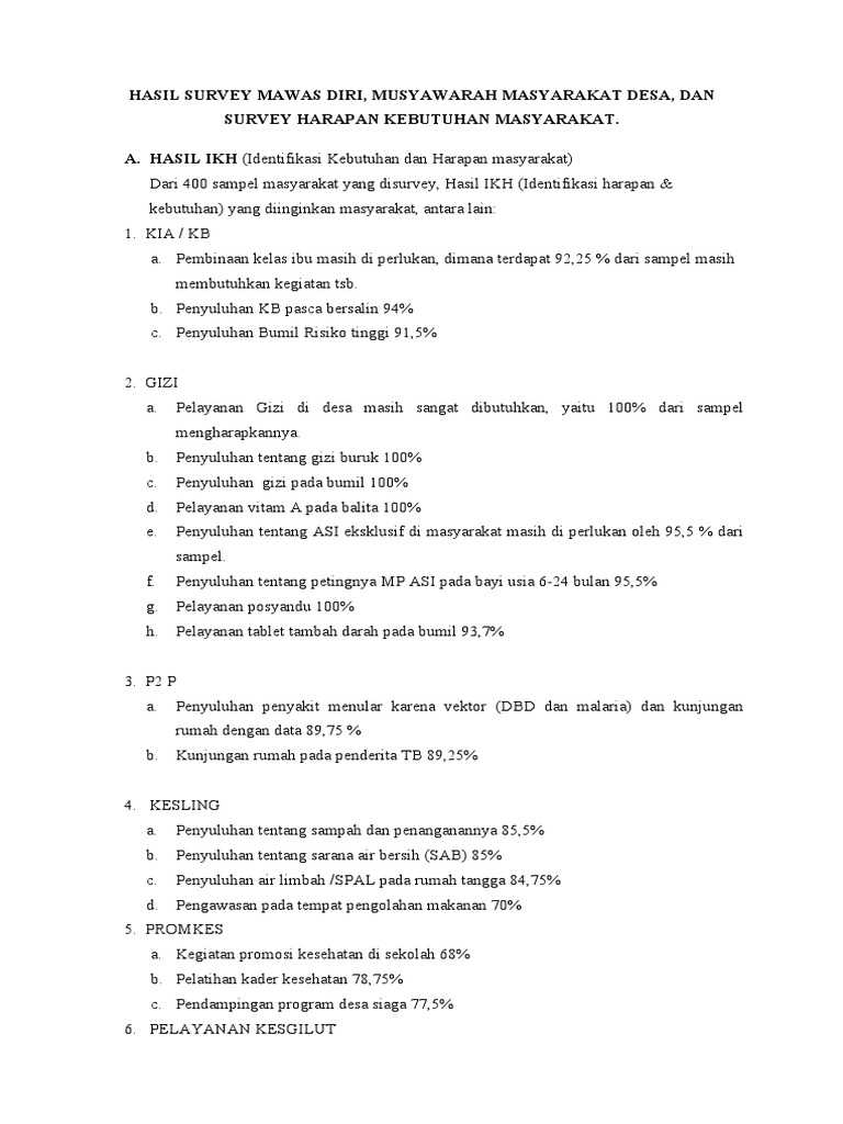 Hasil SMD, MMD, Harbut | PDF