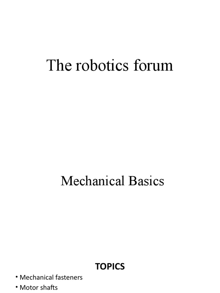 Mechanical Basics | PDF
