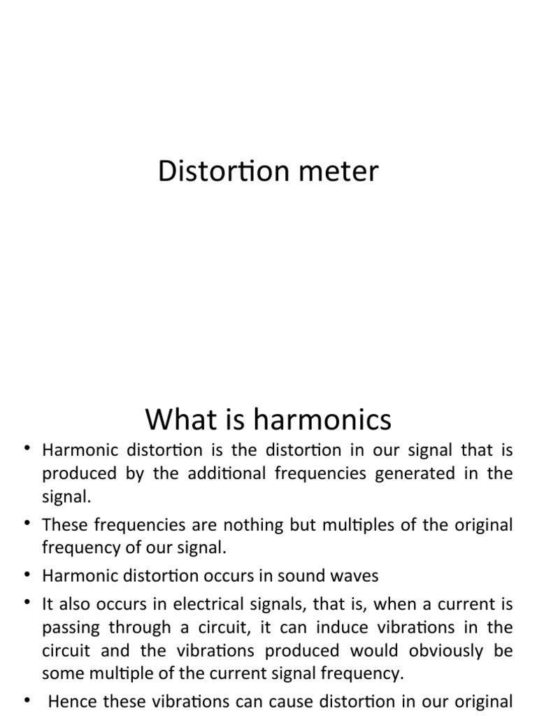 Distortion Meter | PDF | Distortion | Amplifier