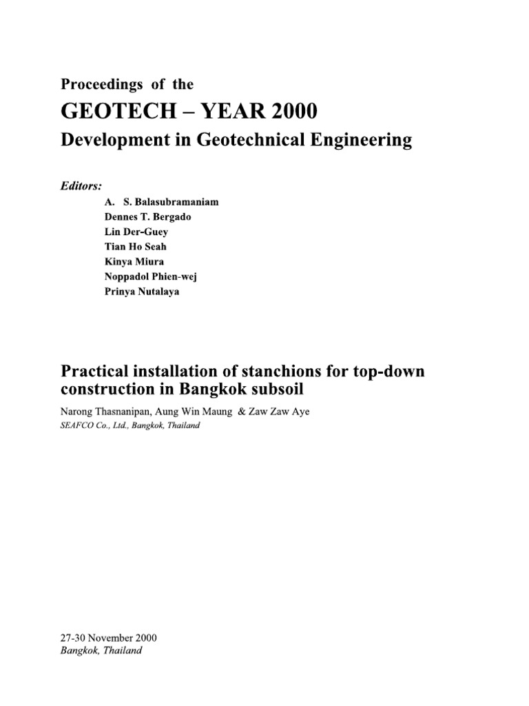 110103-Practical Installation of Stanchion in Top Down | PDF