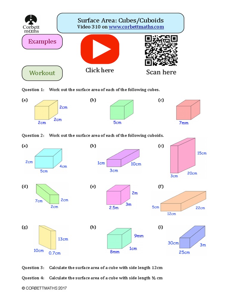 Surface Area Cuboids PDF | PDF | Convex Geometry | Linear Programming