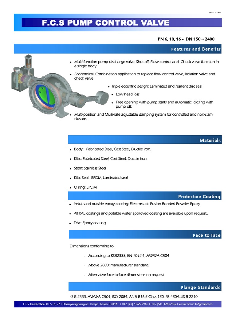 FCS Brochure PCV ENG 200316 | PDF | Valve | Equipment