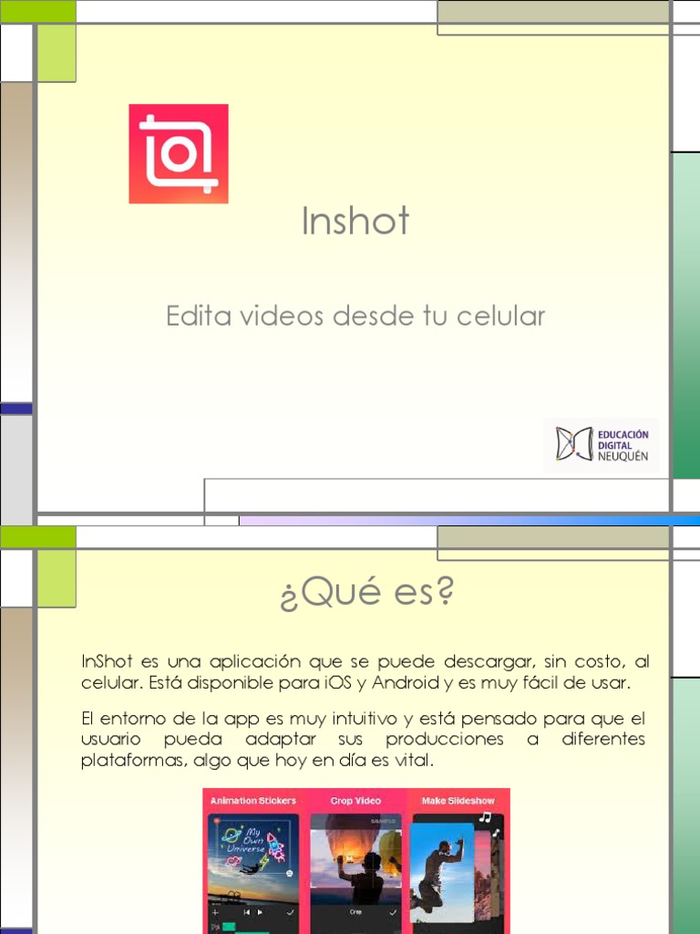 Inshot Tutorial | Descargar gratis PDF | Aplicación movil | Informática